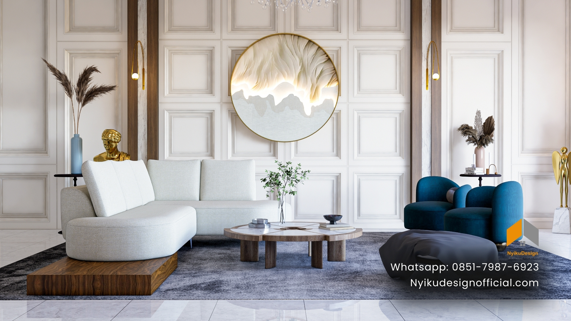 Rincian Harga Jasa Desain Interior Ruang Keluarga Klasik Modern di Jakarta